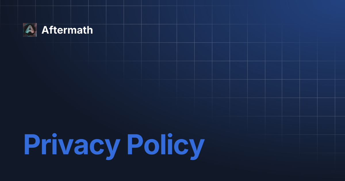 Privacy Policy | Aftermath
